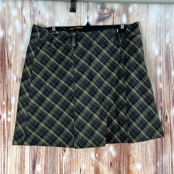 Maggie Lane | Shorts | Maggie Lane Black Yellow Plaid Golf Tennis Skirt ...
